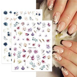 Makeup | 1 Sheets Spring Flower Nail Art Stickers Decals Selfadhesive ...